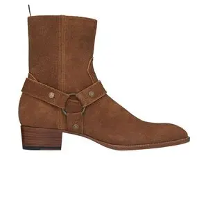 Saint Laurent Wyatt Harness Boot - Brown