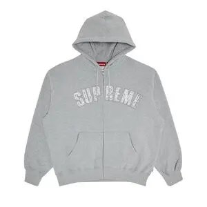 Supreme X B.b. Simon Zip Up Hooded Sweatshirt - Grey