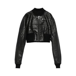 Rick Owens Leather Girdered Bomber Jacket