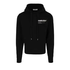 AMBUSH Wksp Logo Print Hoodie - Black
