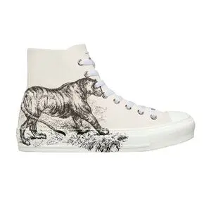 Dior Walk'n' Tiger Print High-top Sneakers