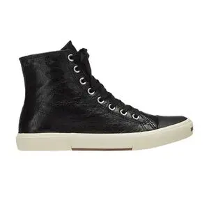 Balenciaga Paris High Arena Lambskin Sneakers - Black