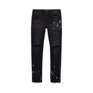 PURPLE BRAND Knee Slit Resin Jeans