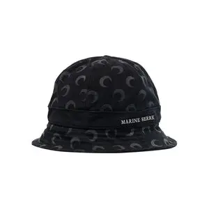MARINE SERRE Moon Print Bucket Hat - Black