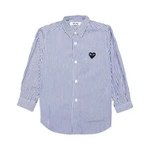 Play Comme Des Garcon Long-sleeve Striped Shirt - Blue