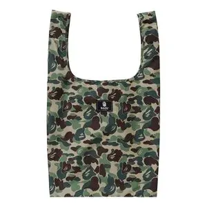 A BATHING APE Abc Camo L Shopping Bag - Green