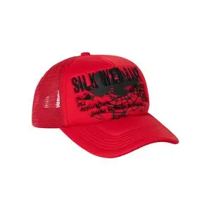 SP5DER Silk Web Bank Trucker Cap - Red