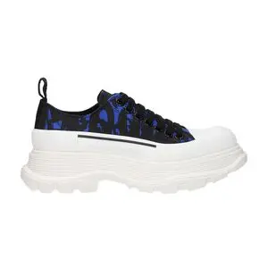 Alexander McQueen Tread Slick Low Lace Up Graffiti Logo - Blue