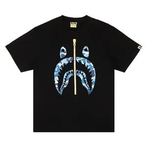 A BATHING APE Shark Camo T-shirt - Black
