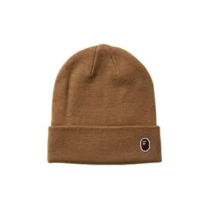 A BATHING APE Ape Head Knit Cap - Tan