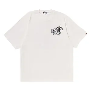 A BATHING APE Graphic Print T-Shirt Cream