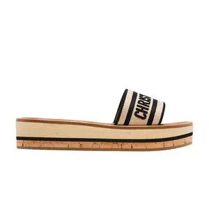 Dior Dway Raffia Slide - Cream
