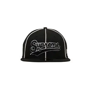 Supreme Piping Script Logo New Era Cap - Black