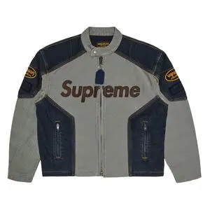 Supreme X Vanson Leathers X Cordura Cotton Jacket - Blue