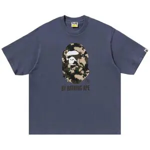 A BATHING APE Map Camo Relaxed Fit Tee - Grey