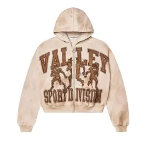 VALE FOREVER Mud Friday Zip Up Hoodie - Tan