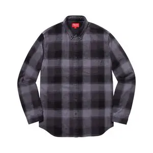 Supreme Shadow Plaid Flannel Shirt - Black