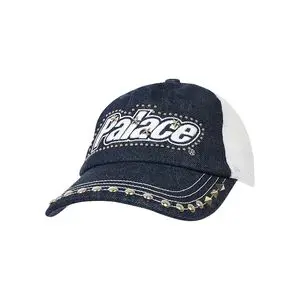 PALACE Studded Denim Trucker Cap - Blue