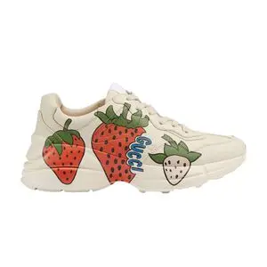 Gucci Rhyton Strawberry Sneakers - White