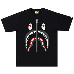 A BATHING APE Line 1st Camo Shark Tee - Black