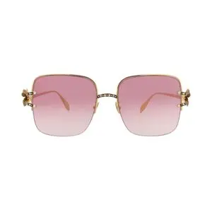 Alexander McQueen Square Sunglasses - Gold