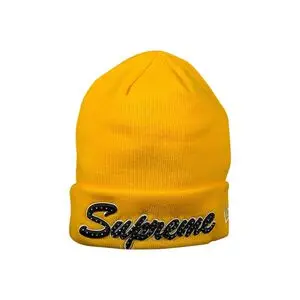 Supreme X New Era Script Beanie - Yellow