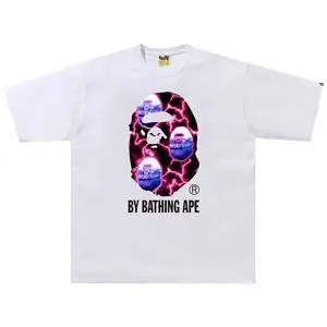 A BATHING APE Lightning Relaxed Fit Tee - White