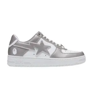 Bape Silver Tone Sneakers For Men