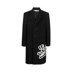 Off-White Graffiti Wool Skate Long Coat
