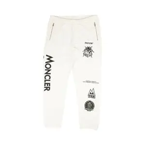 Moncler Logo Sweatpants - White
