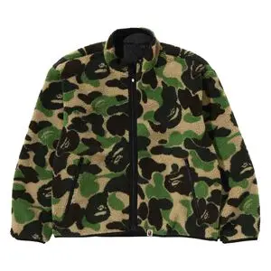 A BATHING APE Camo Boa Reversible Jacket