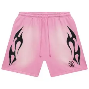 HELLSTAR X Complex Sports Flame Shorts - Pink