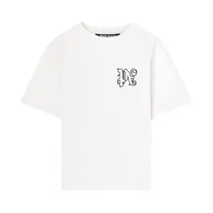 Palm Angels Monogram Regular Fit Tee - White