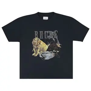 Rhude Rhinestone Hunting Dog T-shirt - Black