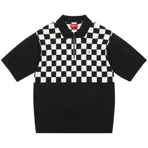 Supreme Checkerboard Zip Up Polo