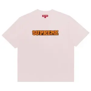 Supreme Satin Appliqué Short-Sleeve Top Pink