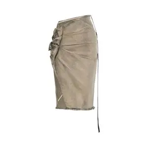 Rick Owens Edfu Knee Skirt - Brown