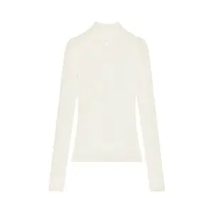 COURREGES Mockneck Light Ribbed Sweater