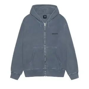 StÜssy Jumbo Zip Hoodie - Blue