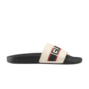 Gucci Stripe Rubber Slide - Cream