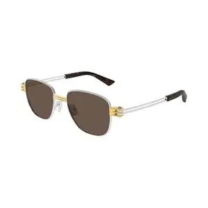 Bottega Veneta Square Frame Sunglasses - Brown