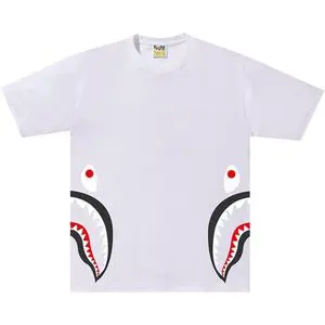 A BATHING APE Side Shark Tee - White