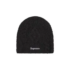Supreme Block Knit Beanie - Black