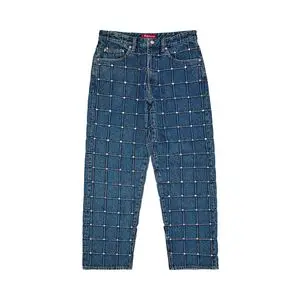 Supreme Studded Seam Loose Fit Jean - Blue