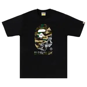 A BATHING APE 1st Camo Crazy Bathing Ape Tee - Black