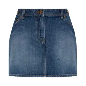 Versace Medusa 95 Denim Mini Skirt