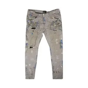 PURPLE BRAND Distressed Straight Leg Jeans