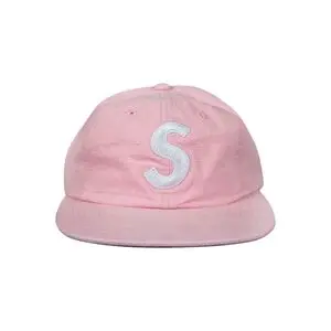 Supreme Washed Chambray S Logo 6 Panel Cap - Pink
