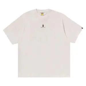 A BATHING APE College Logo Relaxed Fit Tee - Cream