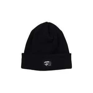 A BATHING APE Logo Knit Cap - Black